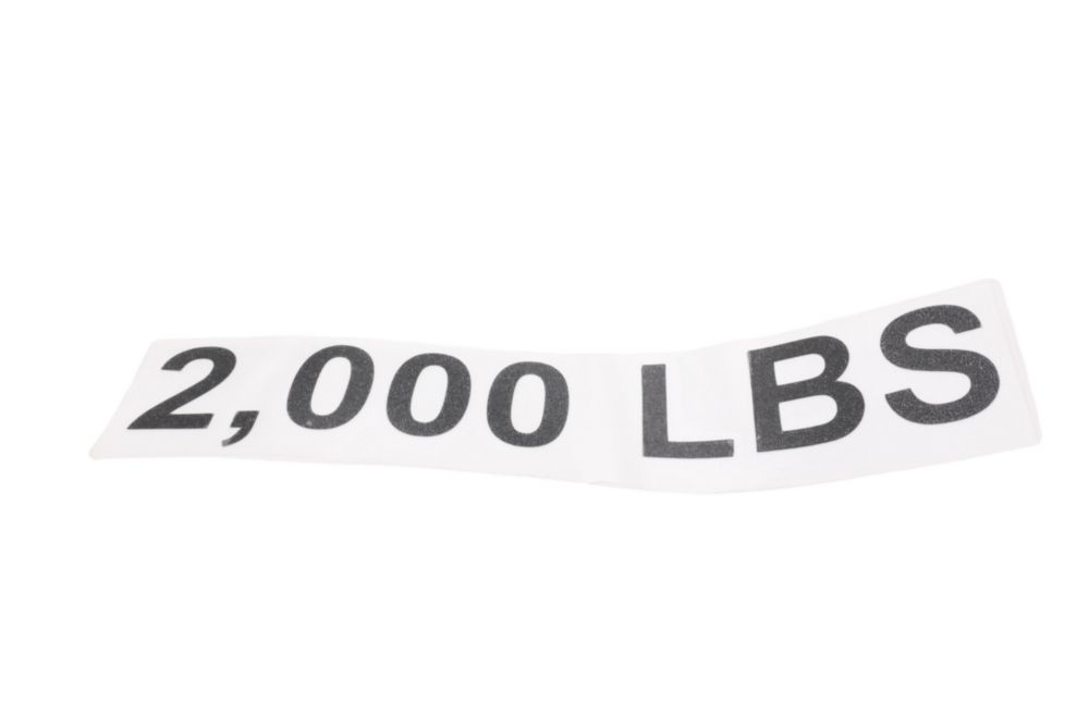 DECAL, 2000 LBS. T775 | Custom Truck One Source