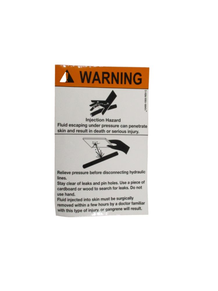 DECAL, SKIN INJECTION HAZARD | Custom Truck One Source