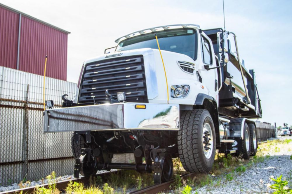 Rear Rotary Hi-Rail Dump Truck Rental - Custom Truck One Source