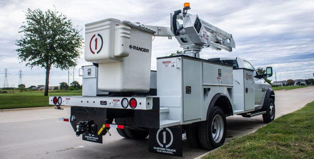 40 ft Distribution Bucket Truck Rental - Custom Truck One Source