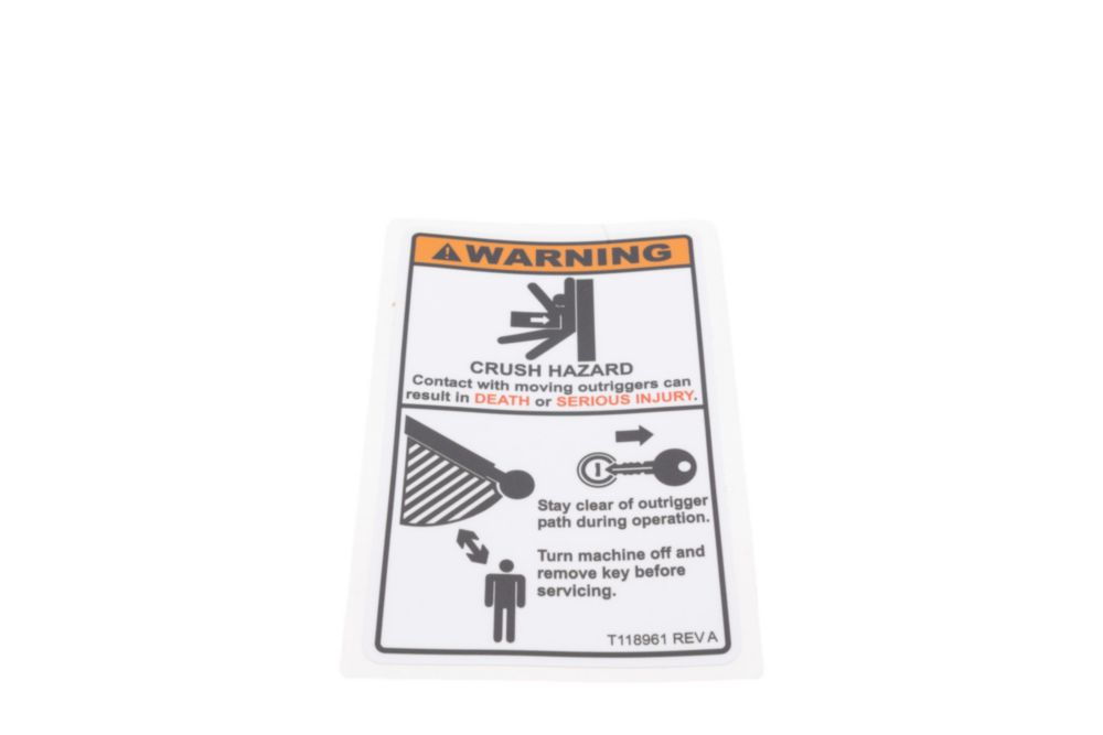 DECAL, OUTRIGGER CRUSH-SWING | Custom Truck One Source