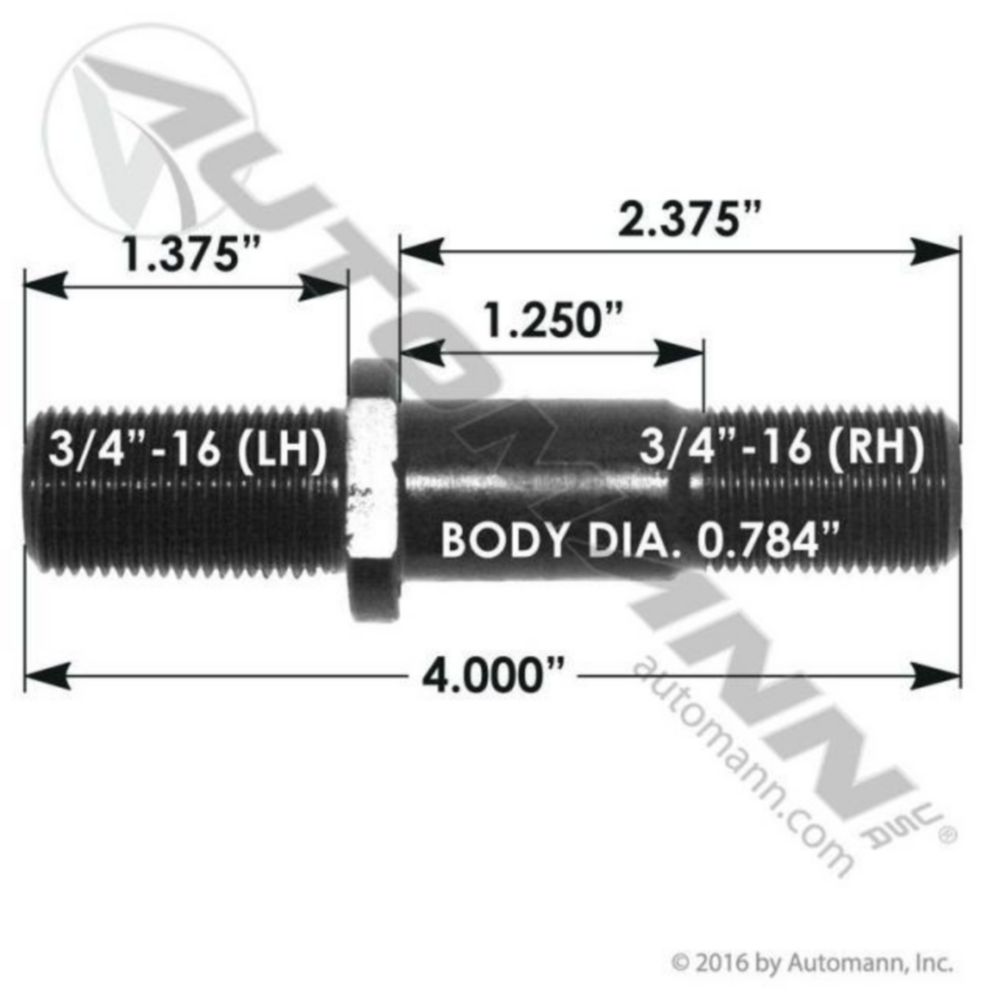 WHEEL STUD DOUBLE ENDED | Custom Truck One Source