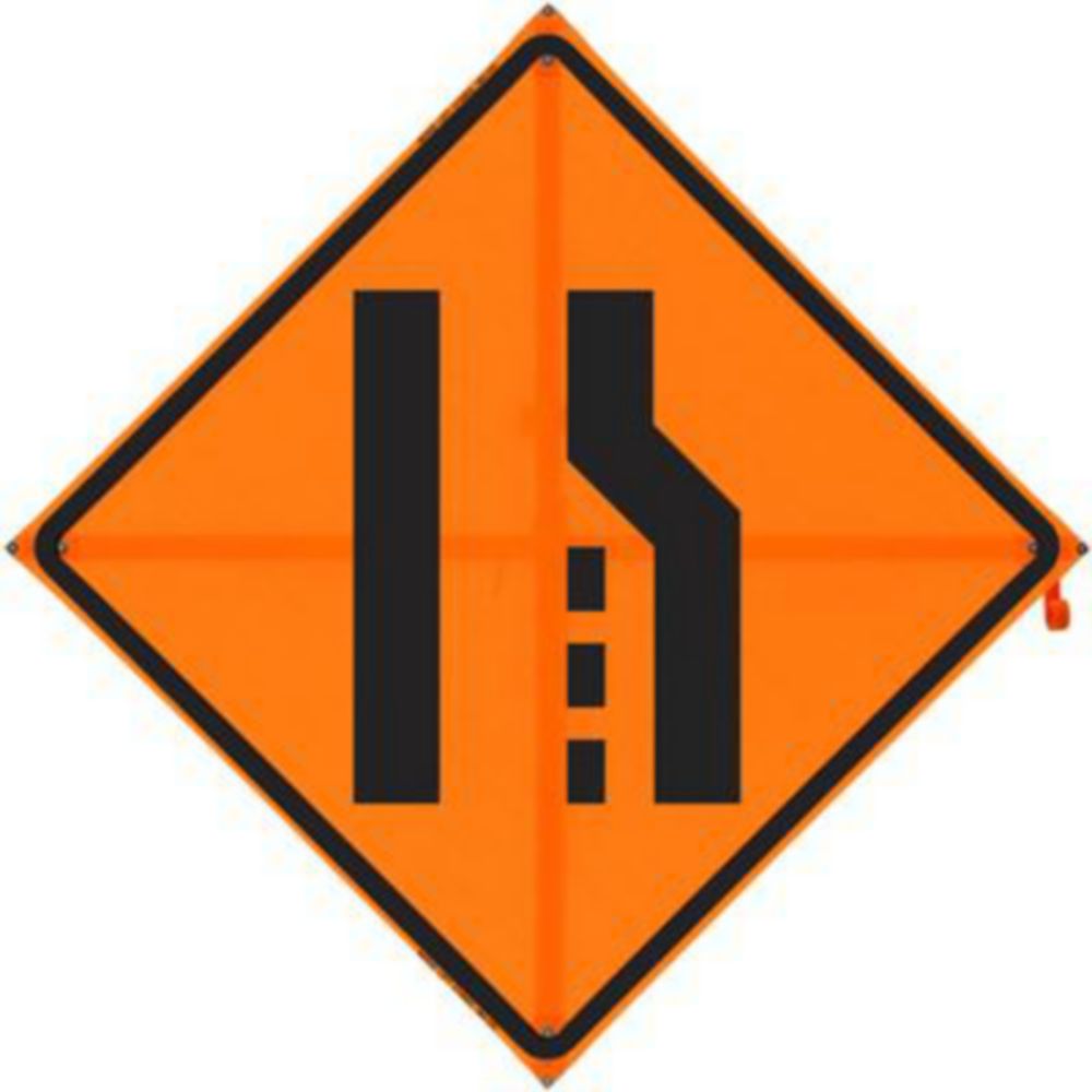 Bone Safety Merge Left (RUS) Sign, Mesh