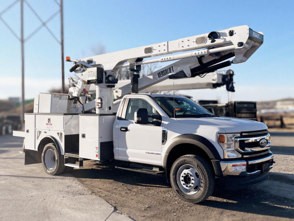 52 ft Distribution Bucket Truck Rental - Custom Truck One Source