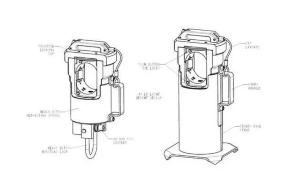 Burndy 60-Ton Remote Latch Head Hydraulic Crimper,