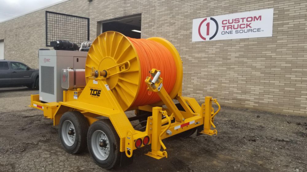 6,000 lbs 15,000 ft of 3/4 in rope Single Drum Puller Rental - Custom ...