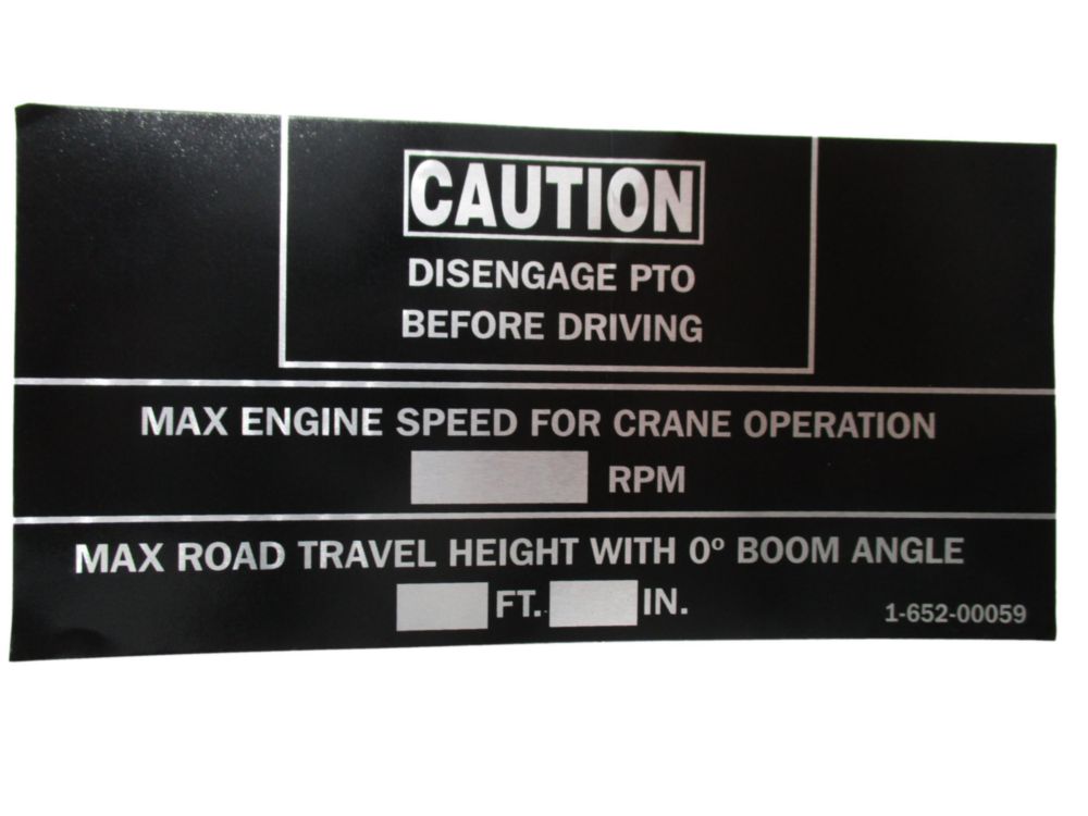 PLACARD WARN-RPM-ROAD | Custom Truck One Source