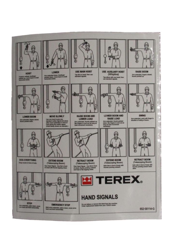 DECAL, BOOM TRUCK HAND SIGNALS | Custom Truck One Source
