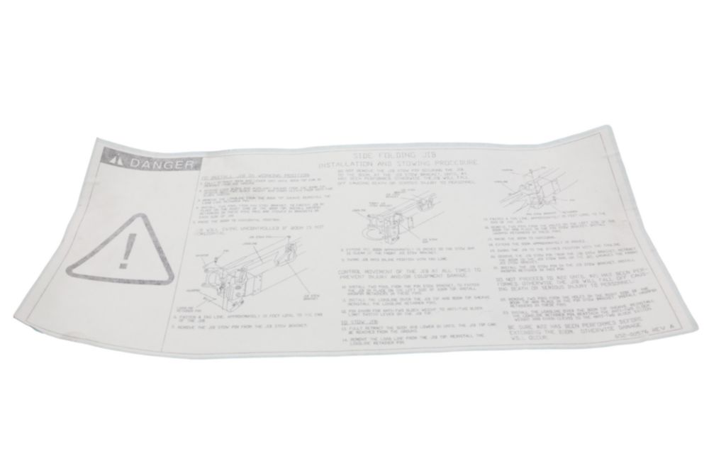 DECAL-SIDE FOLDING JIB - Custom Truck One Source