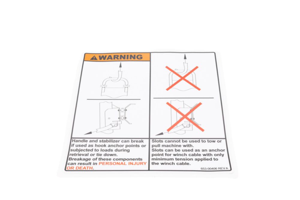 DECAL, DANGER, DO NOT ANCHOR/ | Custom Truck One Source