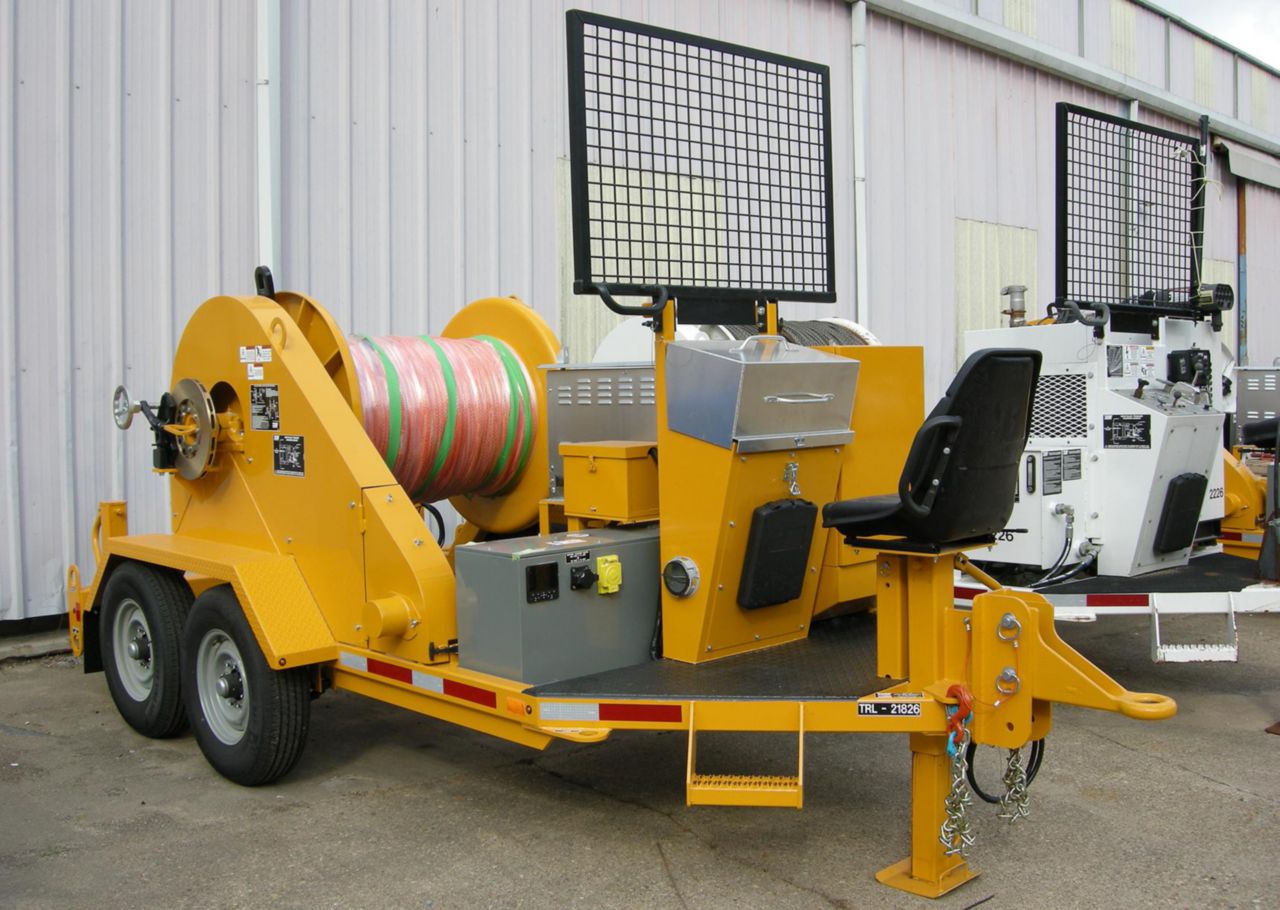 4,000 lbs 6,000 ft of 5/8 in rope Single Drum Puller Rental - Custom ...