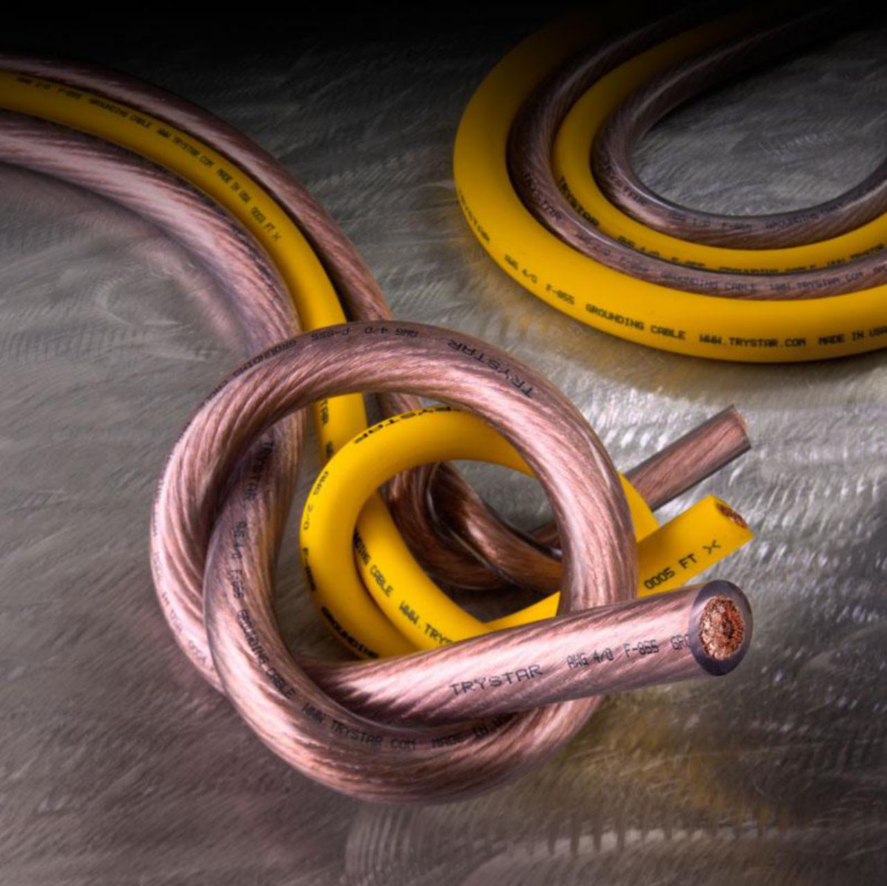 Trystar Clear-Jacketed Grounding Wire AWG Sizes 1/0, #2, 2/0, 4/0.