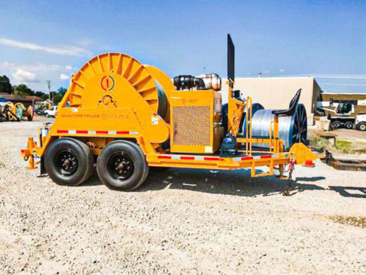 10,000 lbs 25,000 ft of 5/8 in rope Single Drum Puller Rental - Custom ...