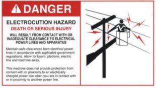 DECAL, ELECTROCUTION HAZARD | Custom Truck One Source